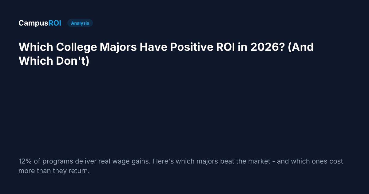 Which College Majors Have Positive ROI in 2026? (And Which Don't ...
